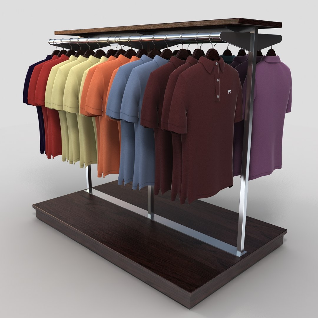 mens dress clothing displays 3d model
