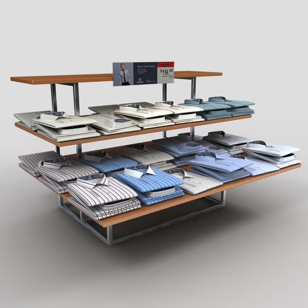 mens dress clothing displays 3d model