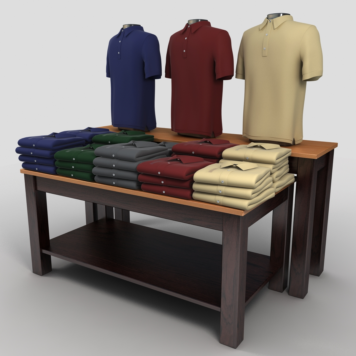 mens dress clothing displays 3d model