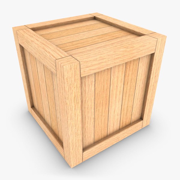 max realistic wooden box 01