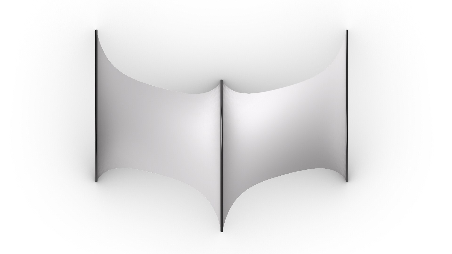 3D Curved Poles Tensile Structure model - TurboSquid 2157864