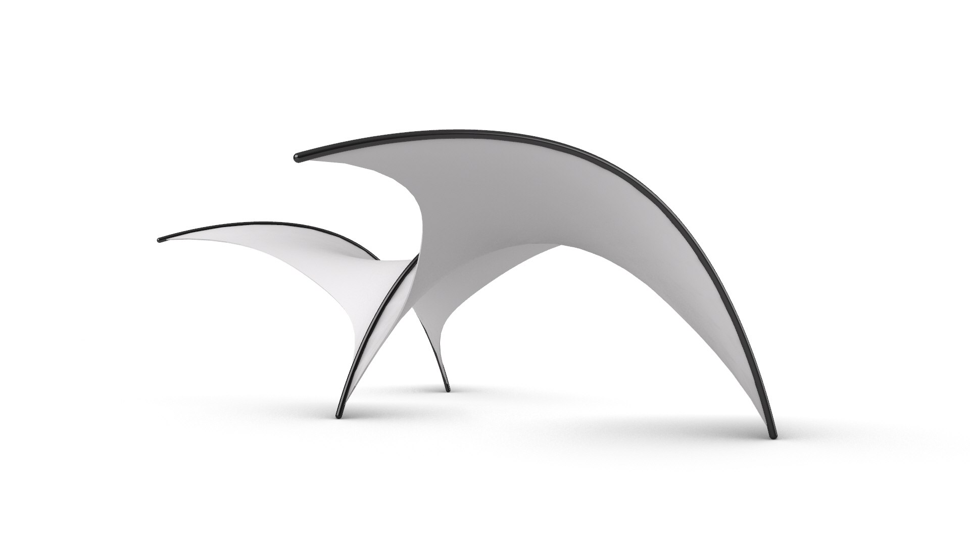 3D Curved Poles Tensile Structure model - TurboSquid 2157864