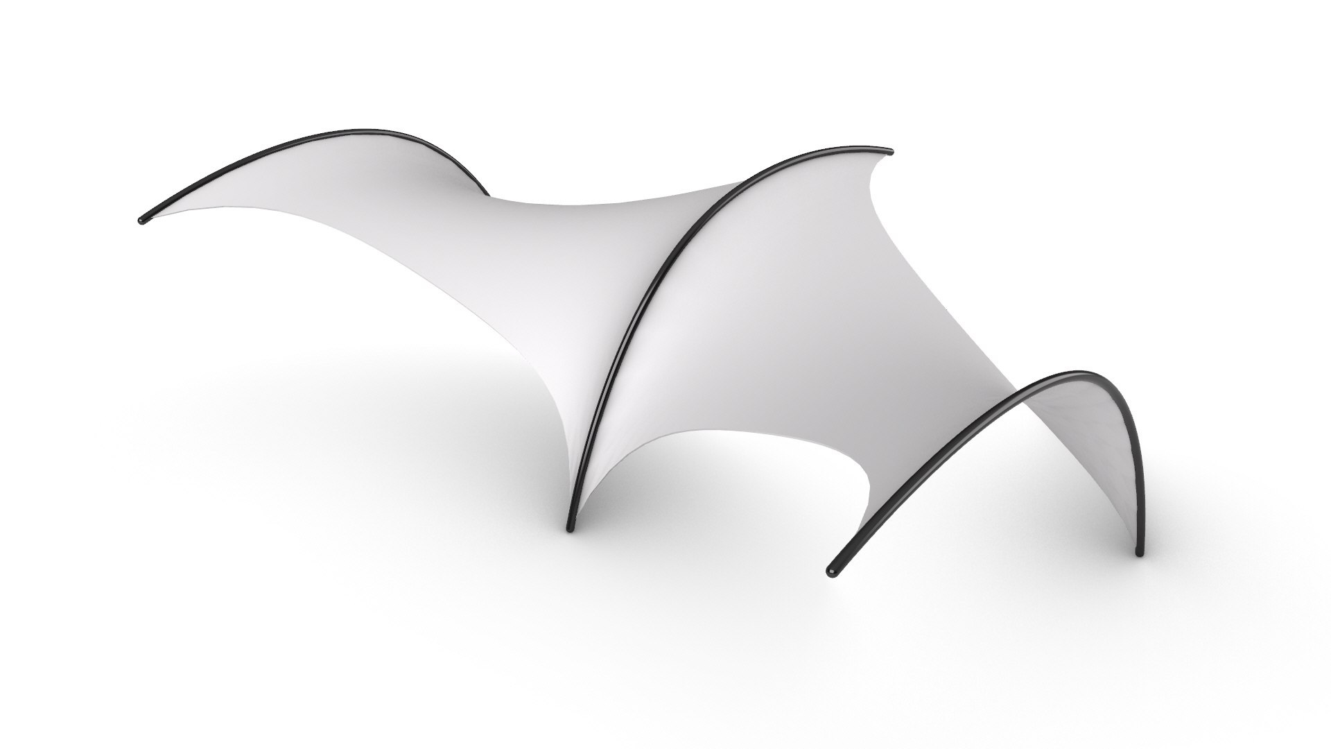 3D Curved Poles Tensile Structure model - TurboSquid 2157864