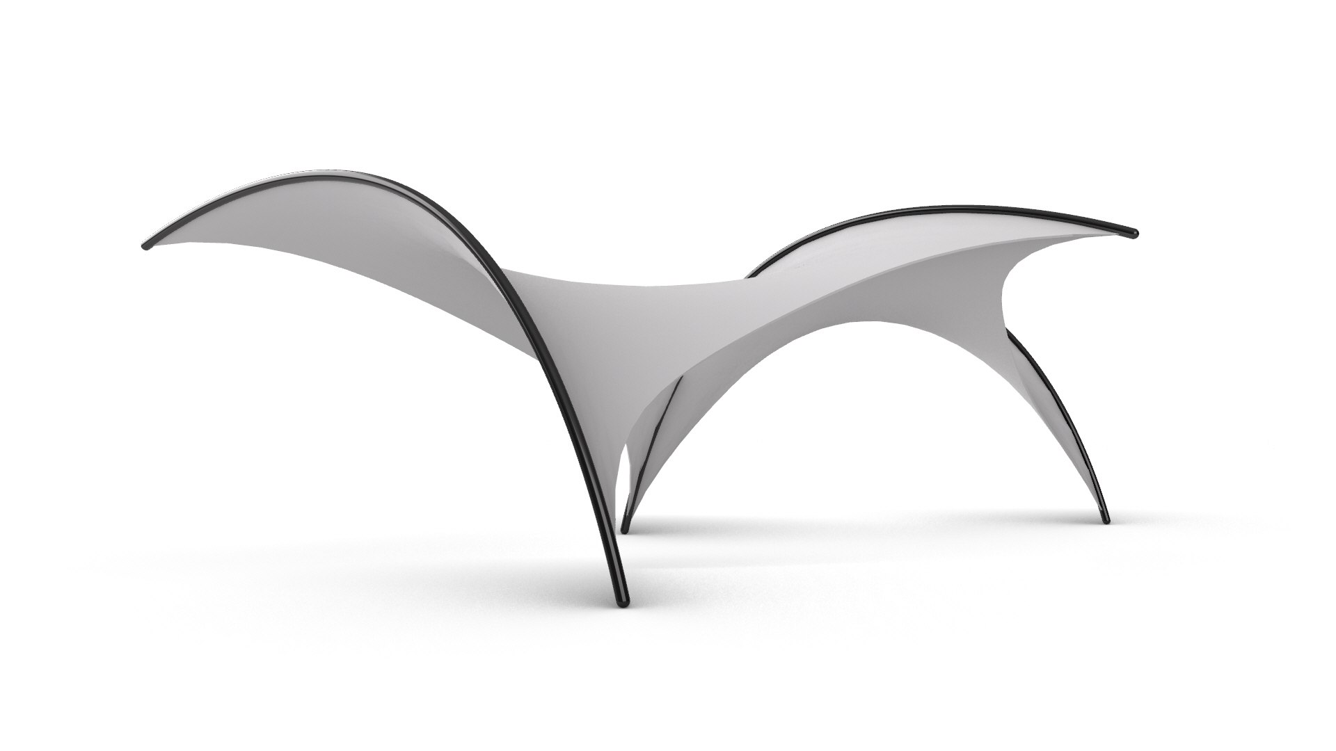 3D Curved Poles Tensile Structure model - TurboSquid 2157864