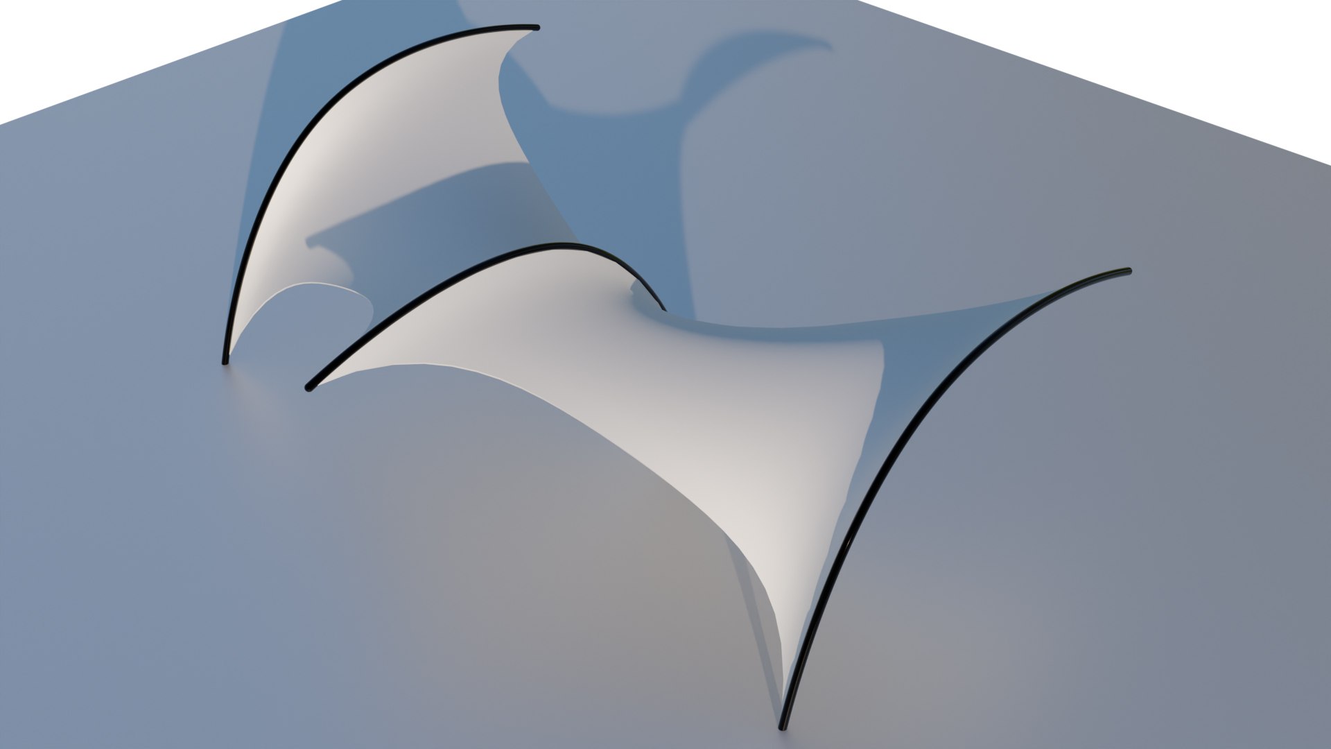 3D Curved Poles Tensile Structure model - TurboSquid 2157864