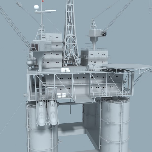 oil platform 3d max