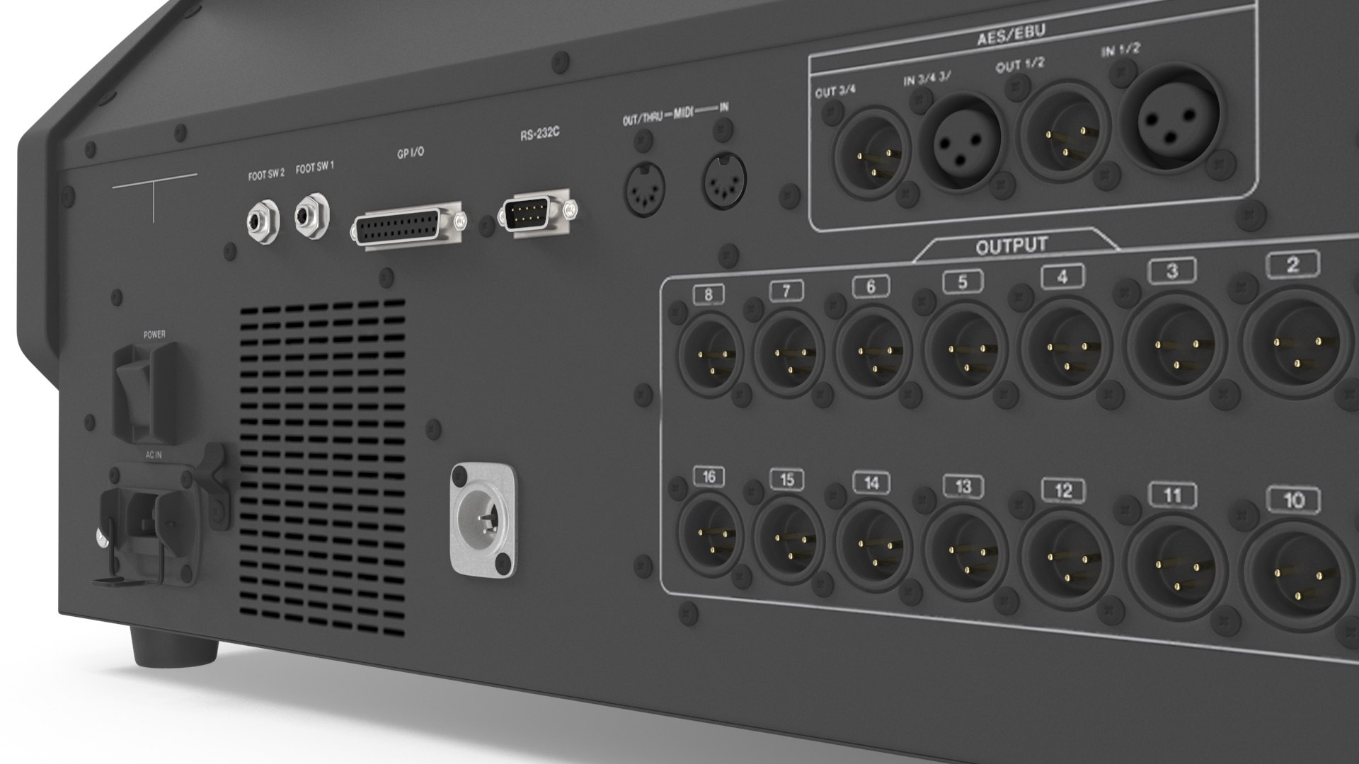 Live Mixing Console Grey Lights On 3D Model - TurboSquid 2259020