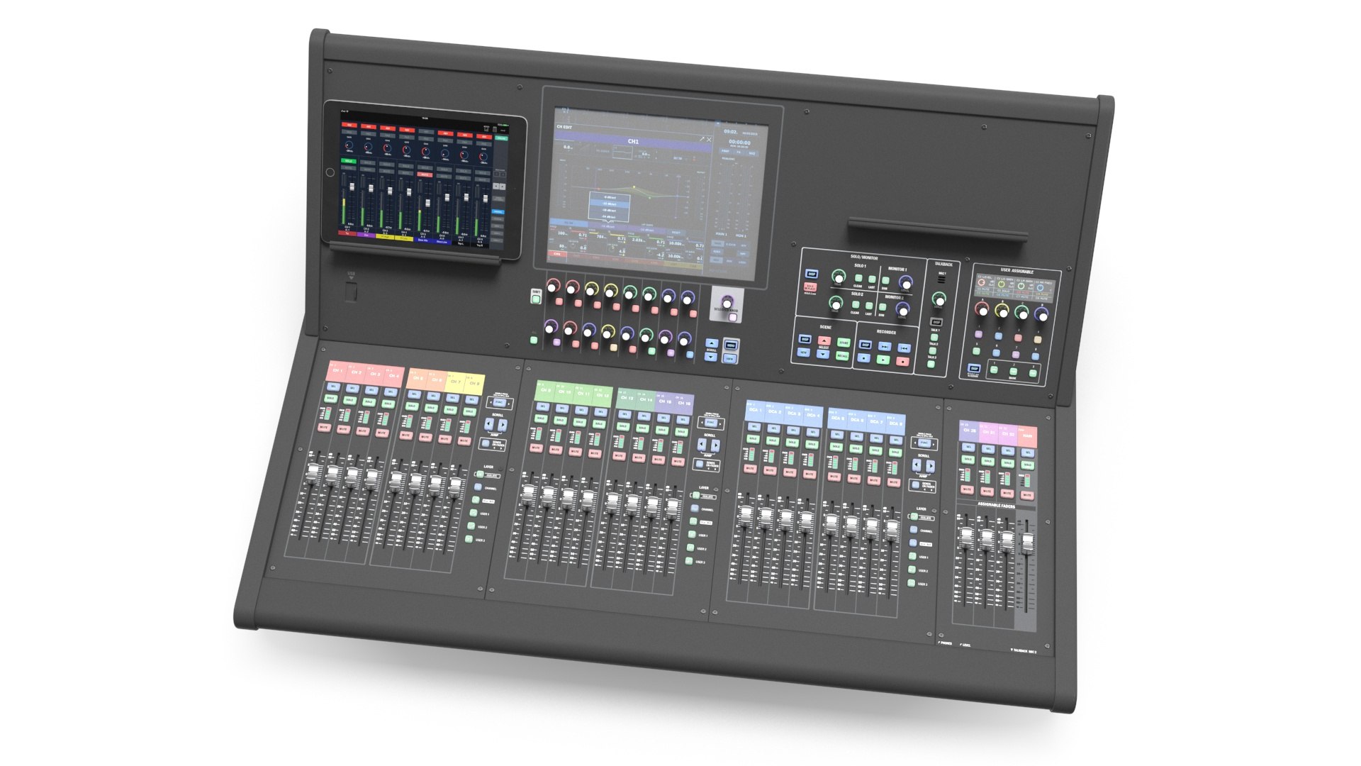 Live Mixing Console Grey Lights On 3D Model - TurboSquid 2259020