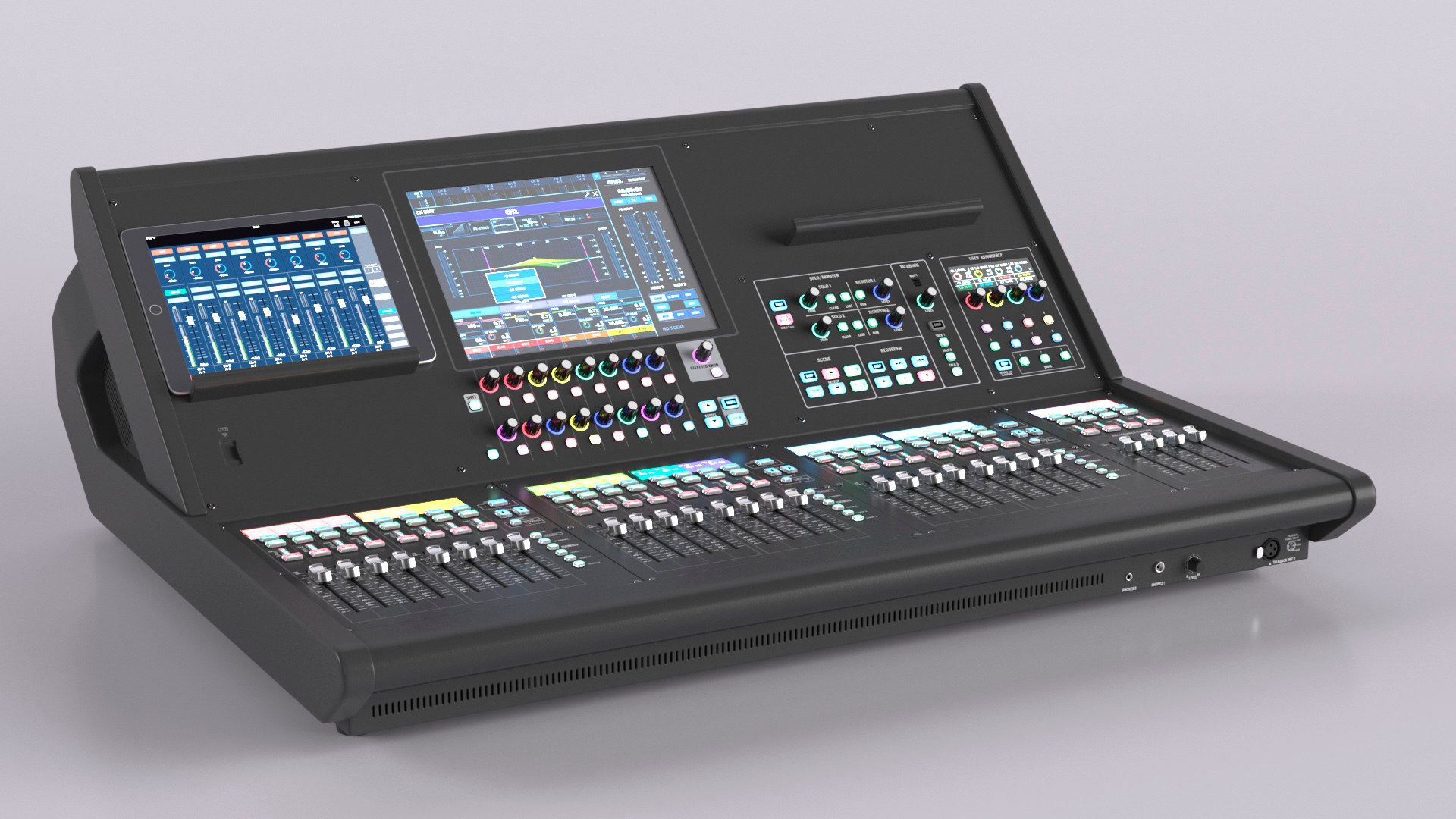 Live Mixing Console Grey Lights On 3D Model - TurboSquid 2259020