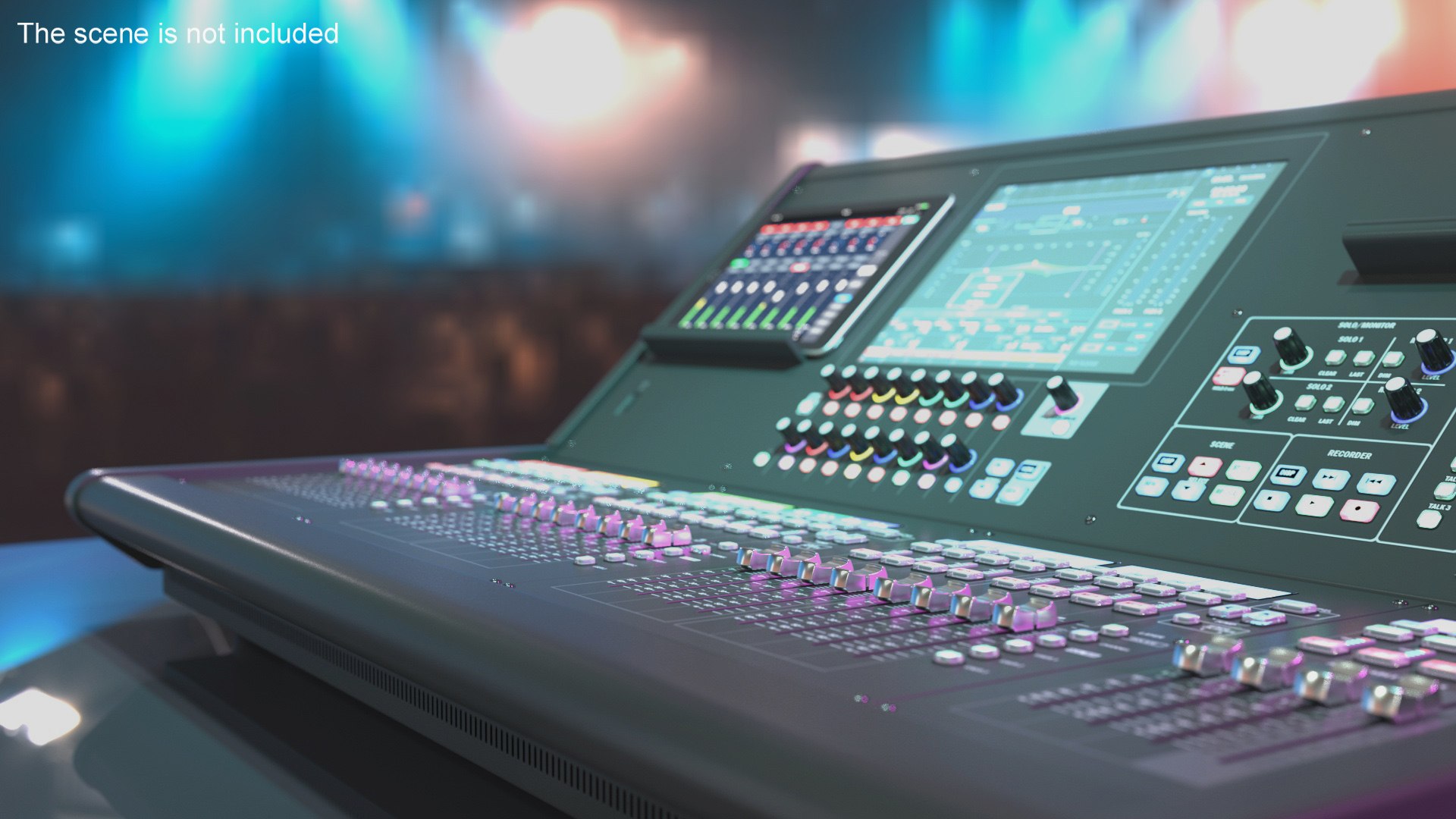 Live Mixing Console Grey Lights On 3D Model - TurboSquid 2259020