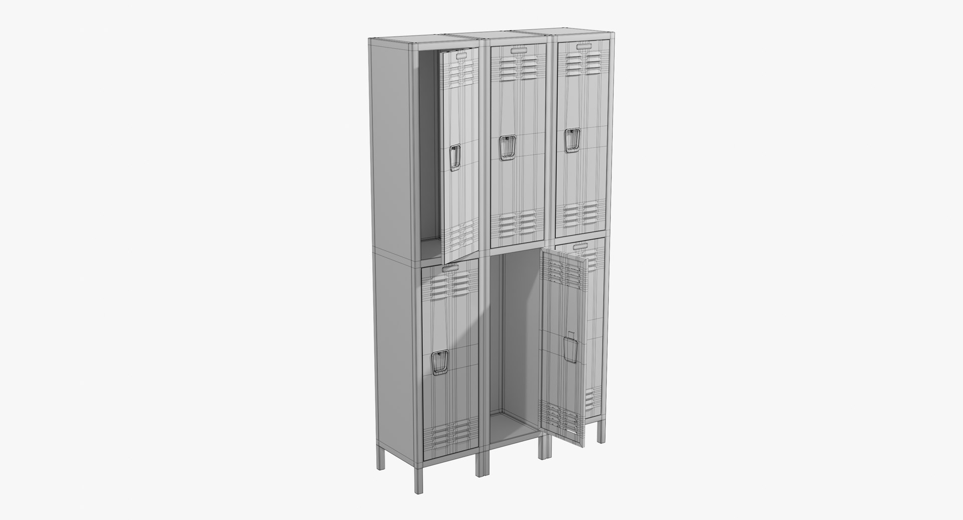 3D Wall Locker Model - TurboSquid 1635442