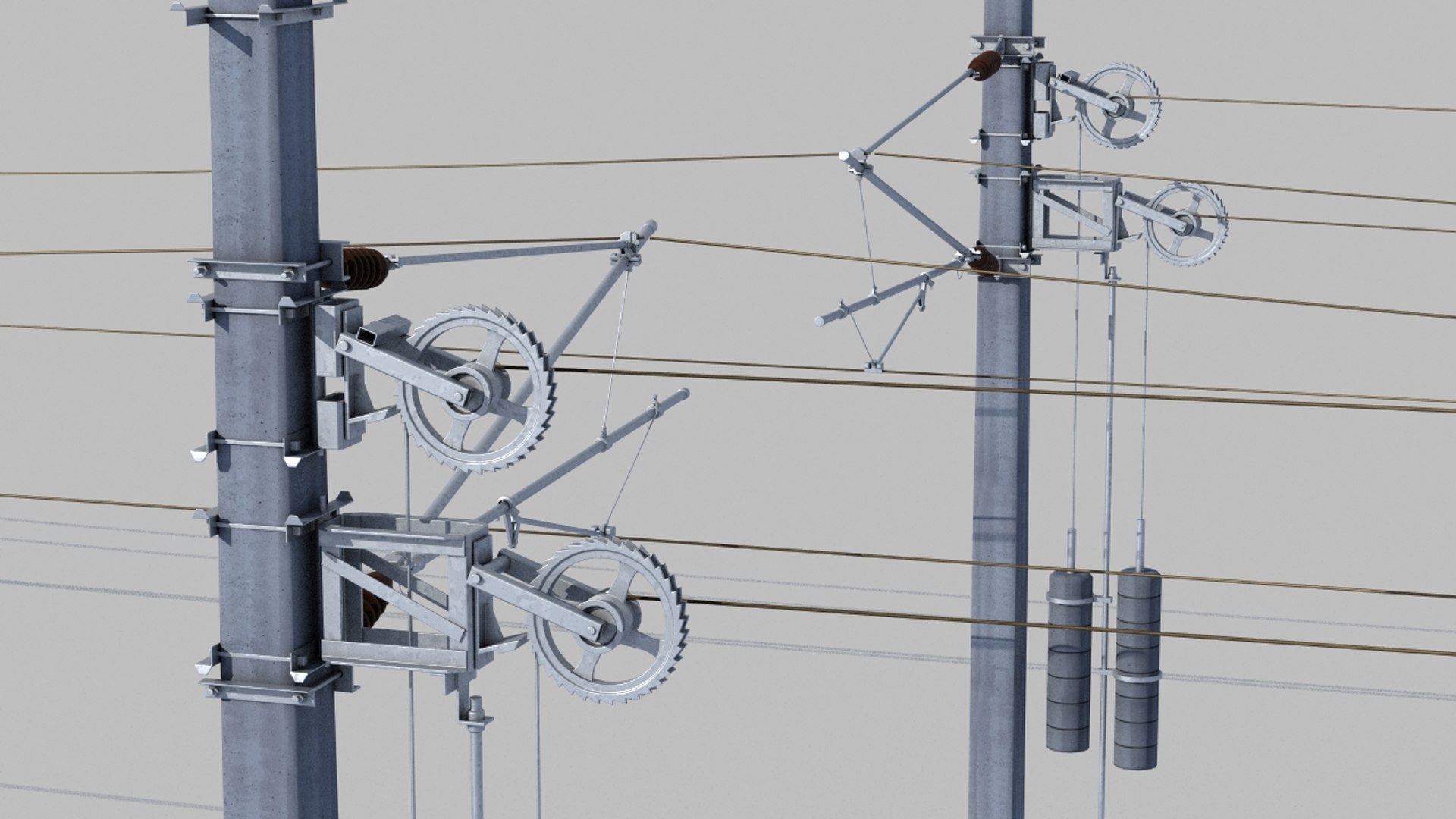 Wiring Railway Tracks 3d Model