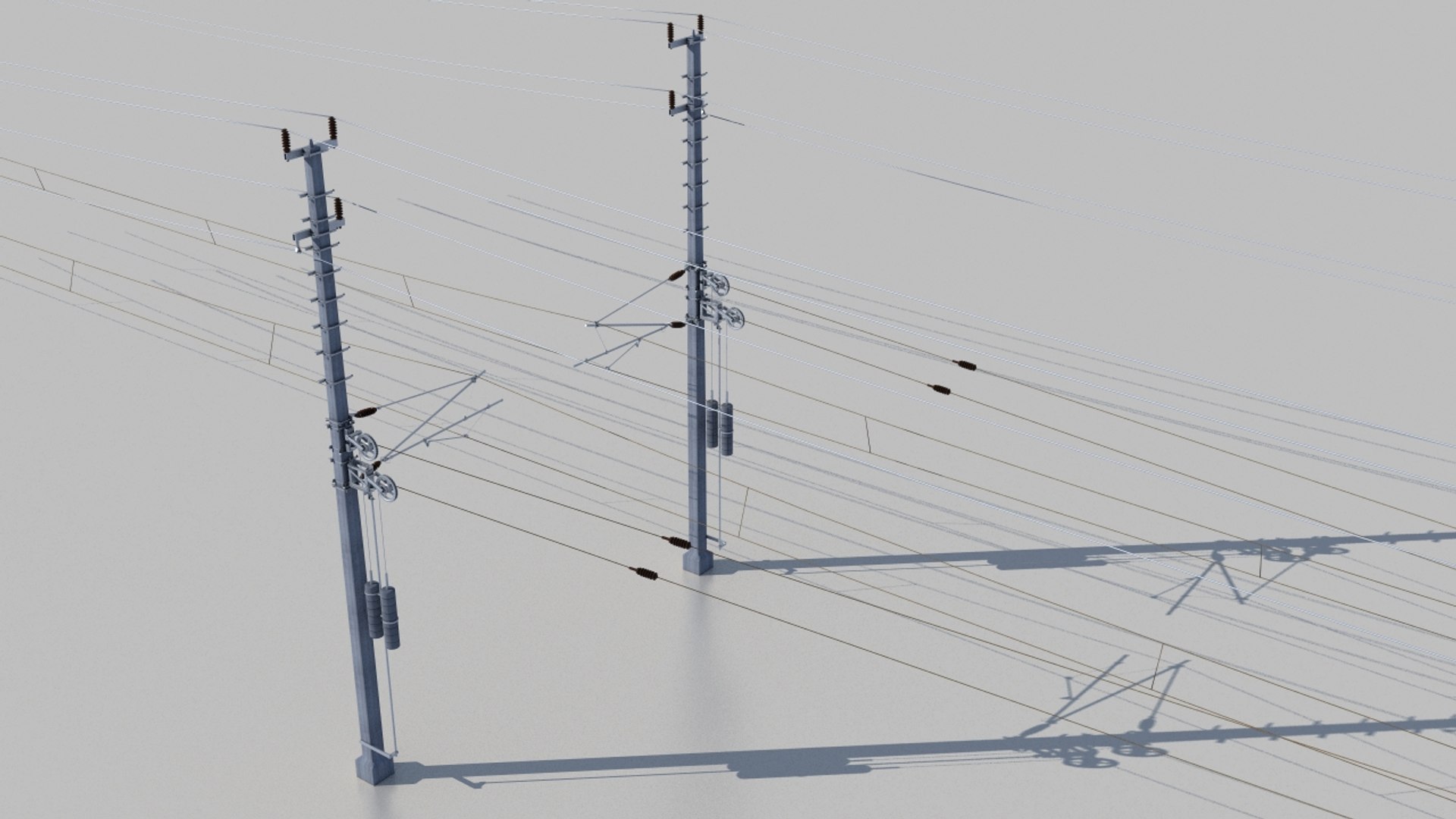 Wiring Railway Tracks 3d Model