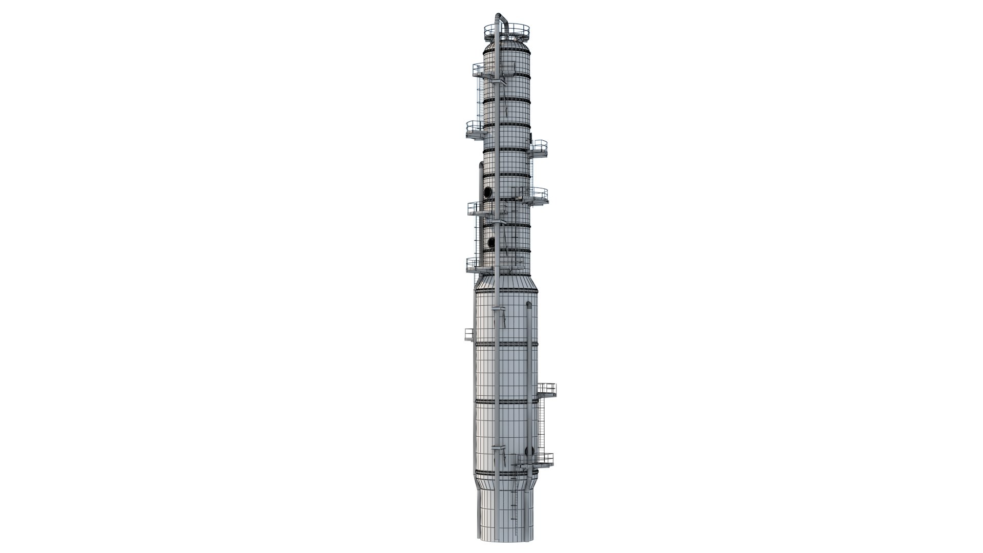 3D Refinery Tower Model - TurboSquid 1513154