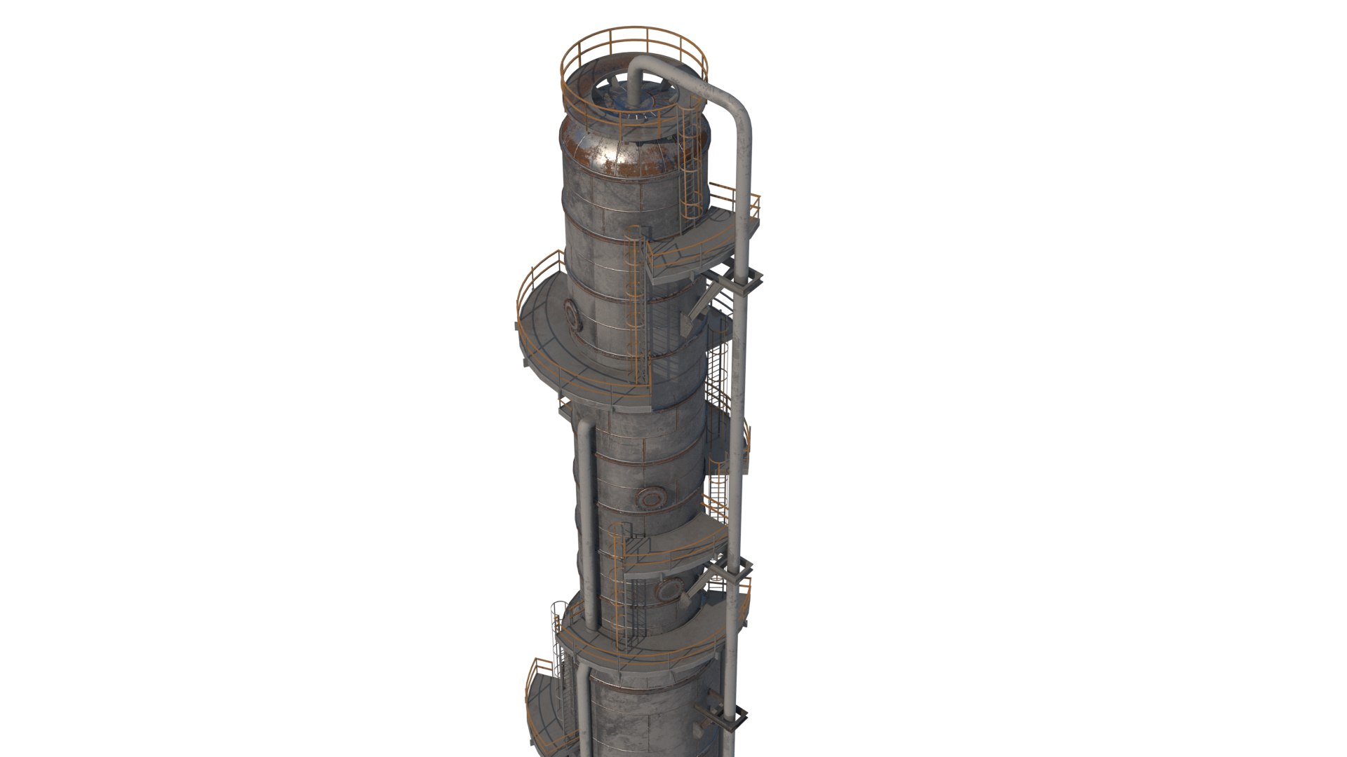 3D Refinery Tower Model - TurboSquid 1513154