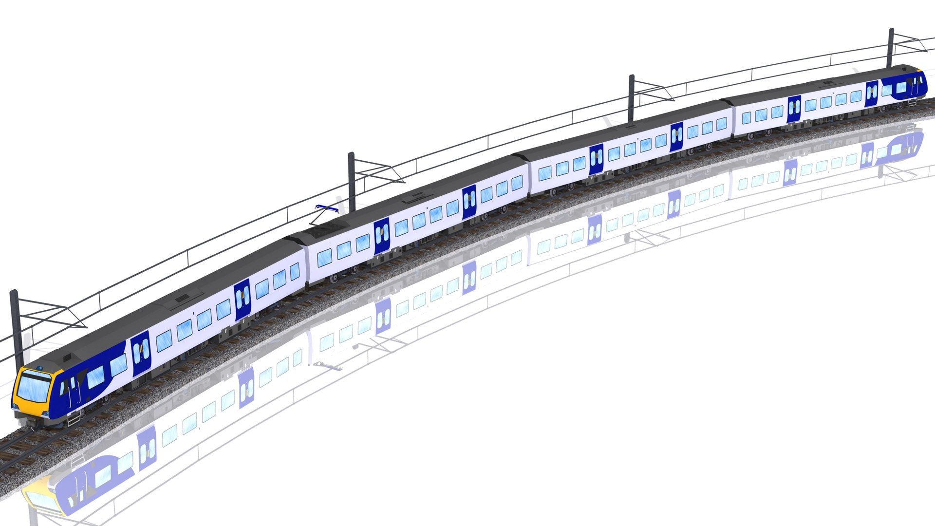 British Rail Class 331 Electric Passenger Train 3D Model - TurboSquid ...
