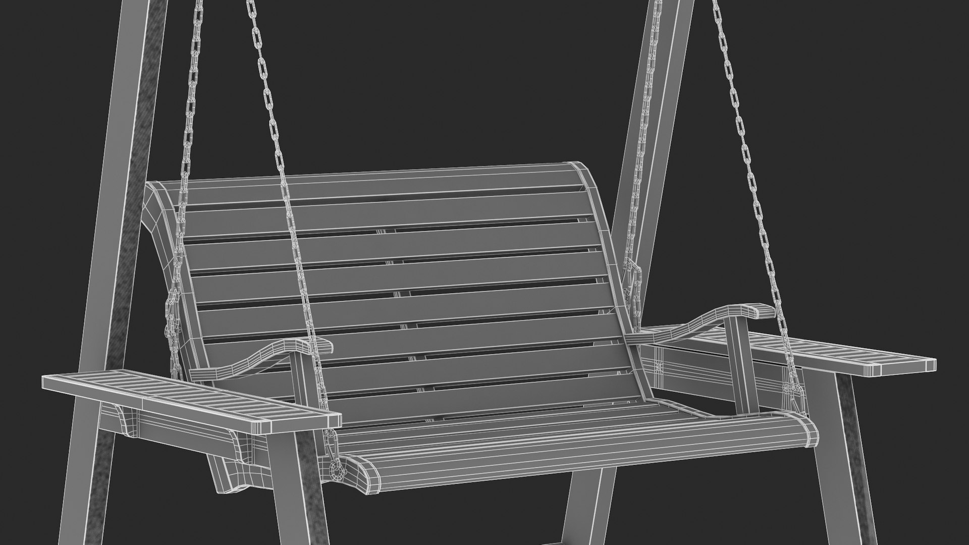Wooden Swing Chair 003 3D Model - TurboSquid 1736863