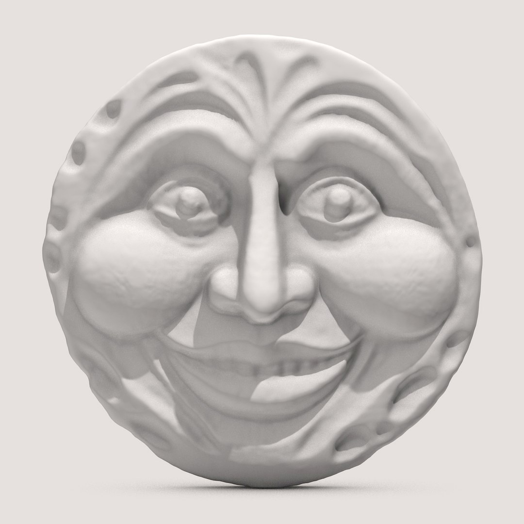 3D Moon Face 1 Model - TurboSquid 2293913