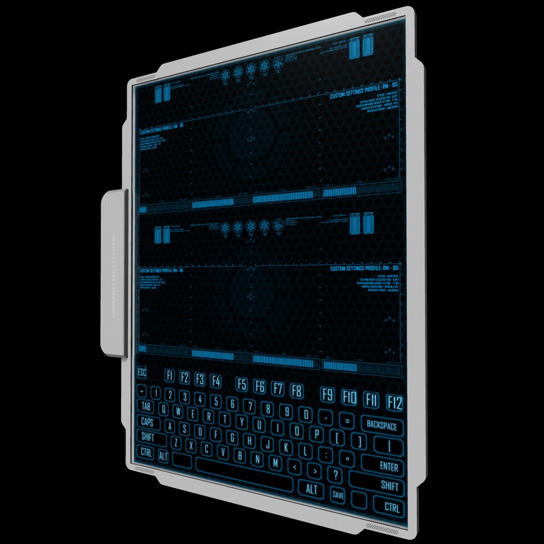 A4 Data Pad Tablet 3d Model