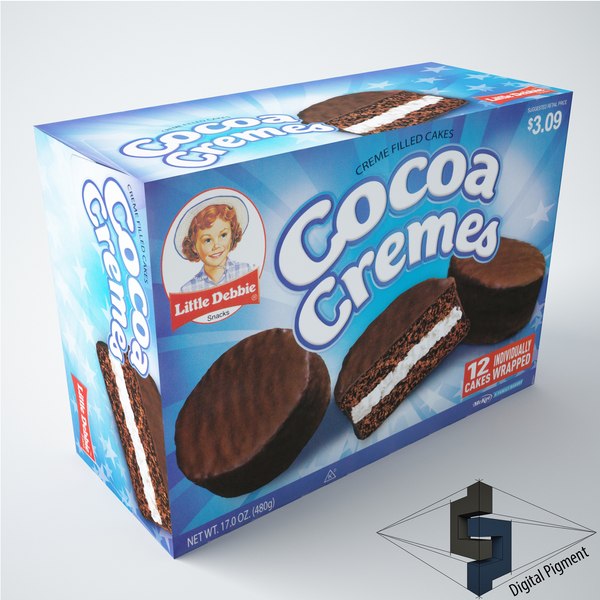 3d model little debbie cocoa cremes