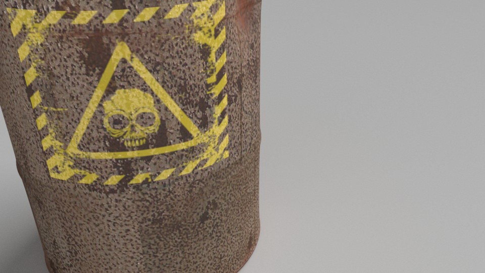 3d Model Rusty Barrel Toxic