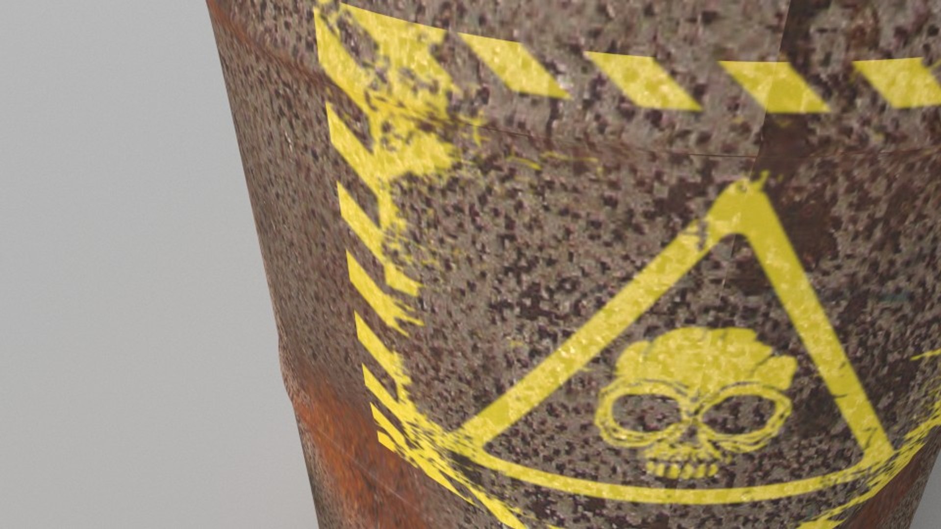 3d Model Rusty Barrel Toxic