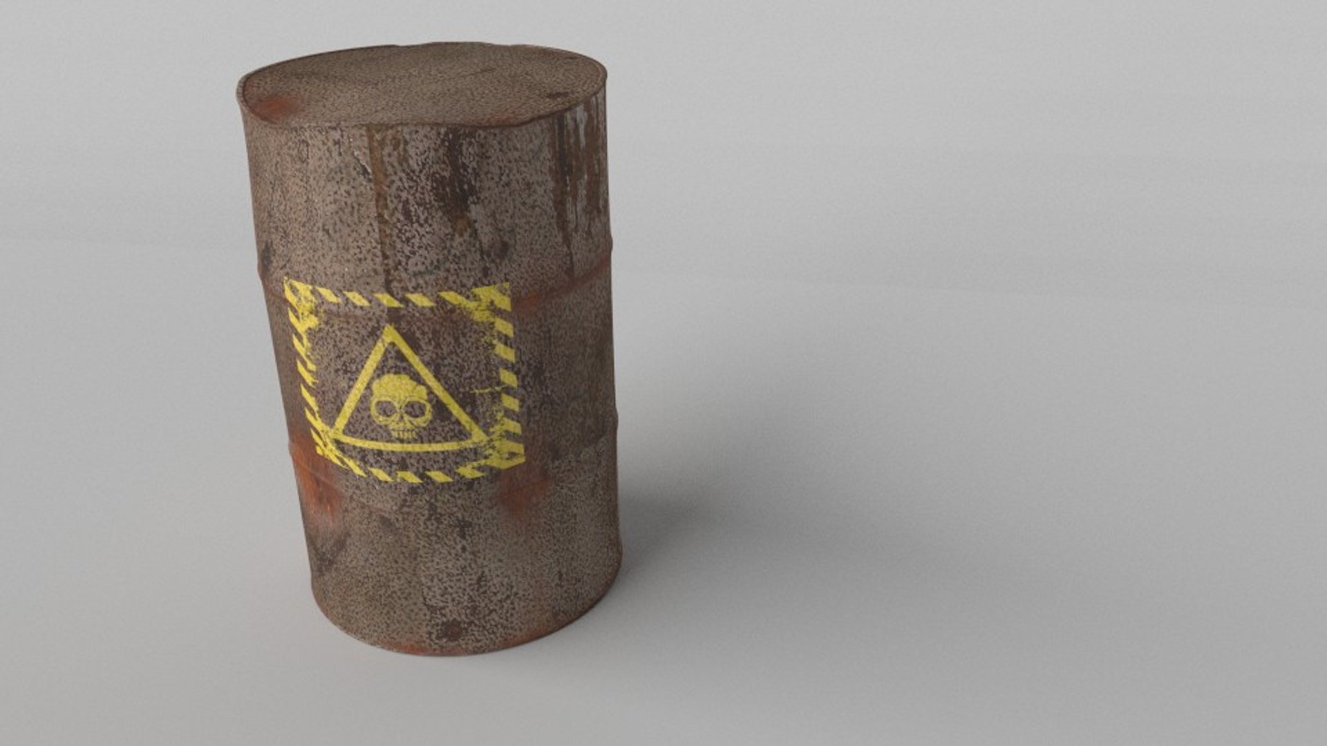 3d Model Rusty Barrel Toxic