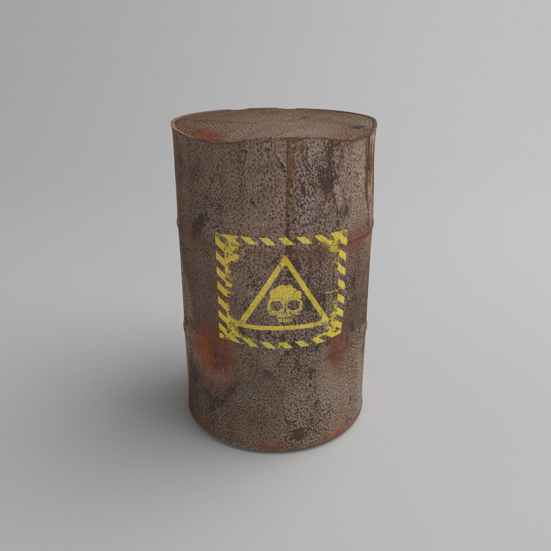 3d Model Rusty Barrel Toxic