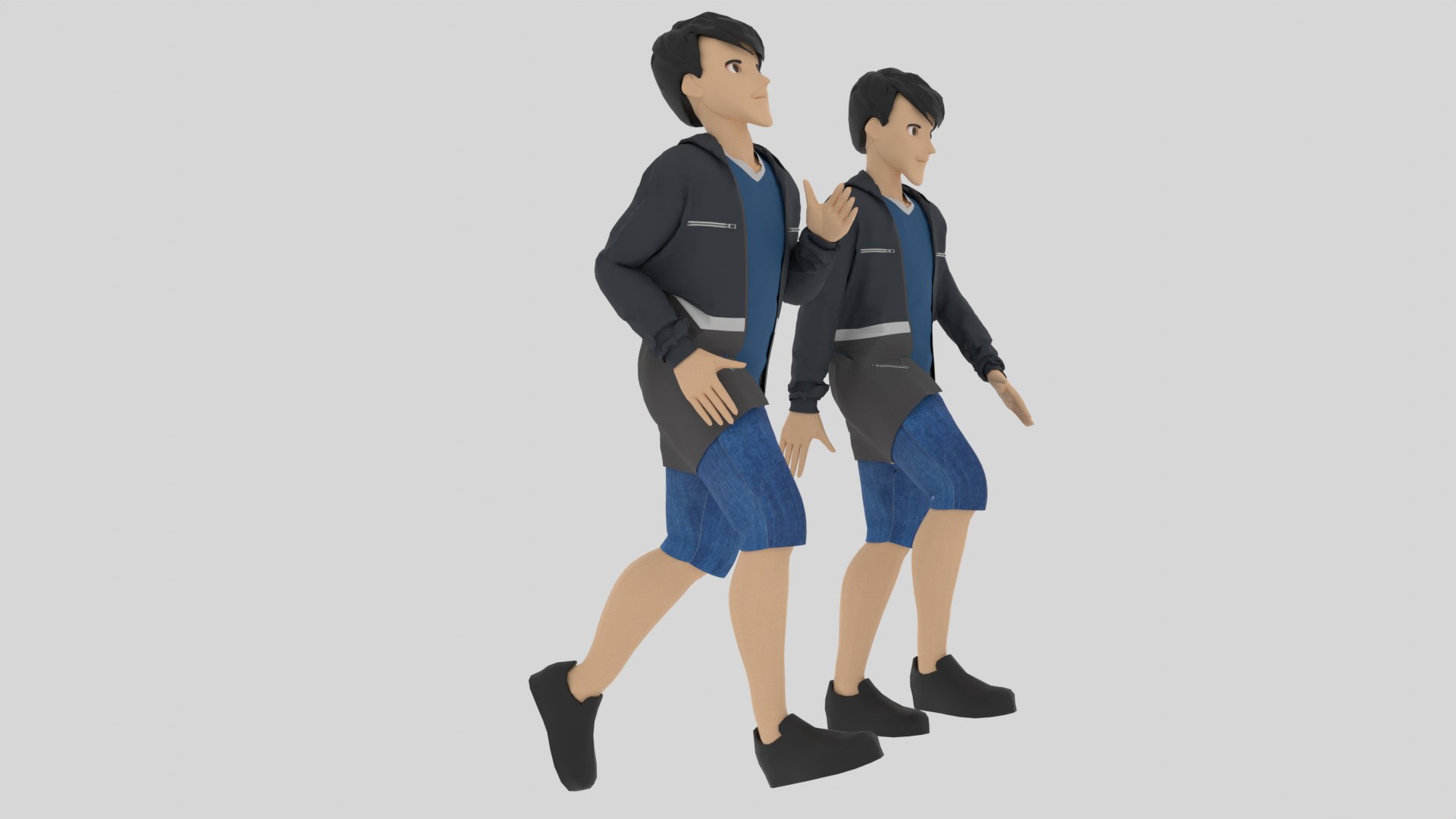 3D Cartoon Character Walking and Running Animation model - TurboSquid ...