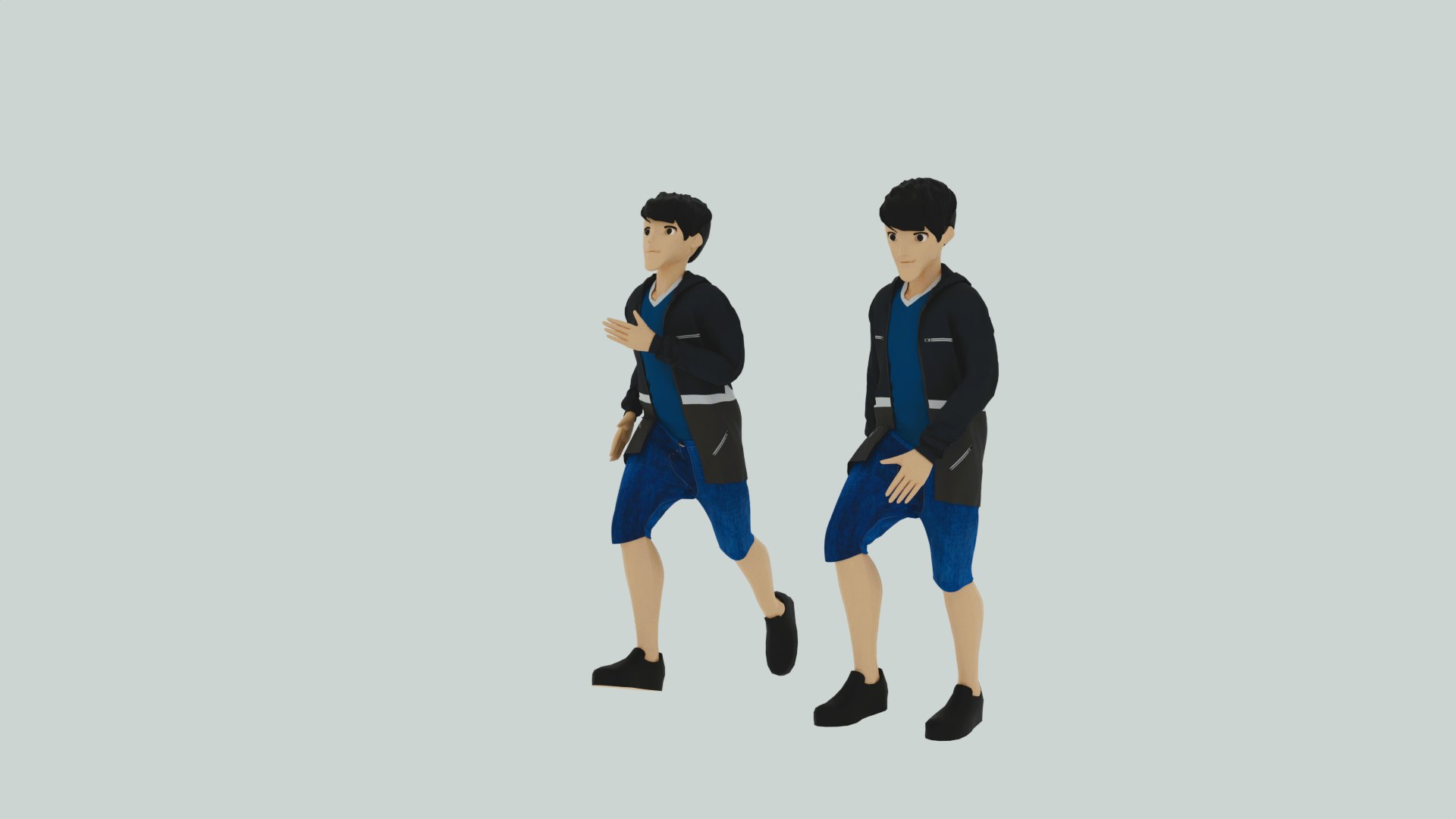 3D Cartoon Character Walking and Running Animation model - TurboSquid ...