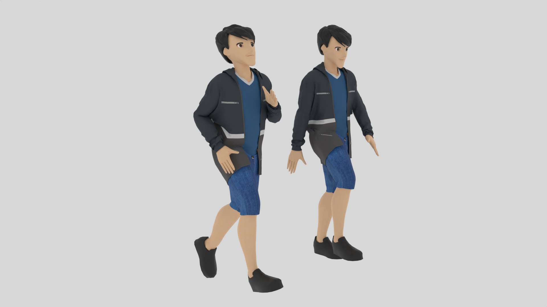 3D Cartoon Character Walking and Running Animation model - TurboSquid ...