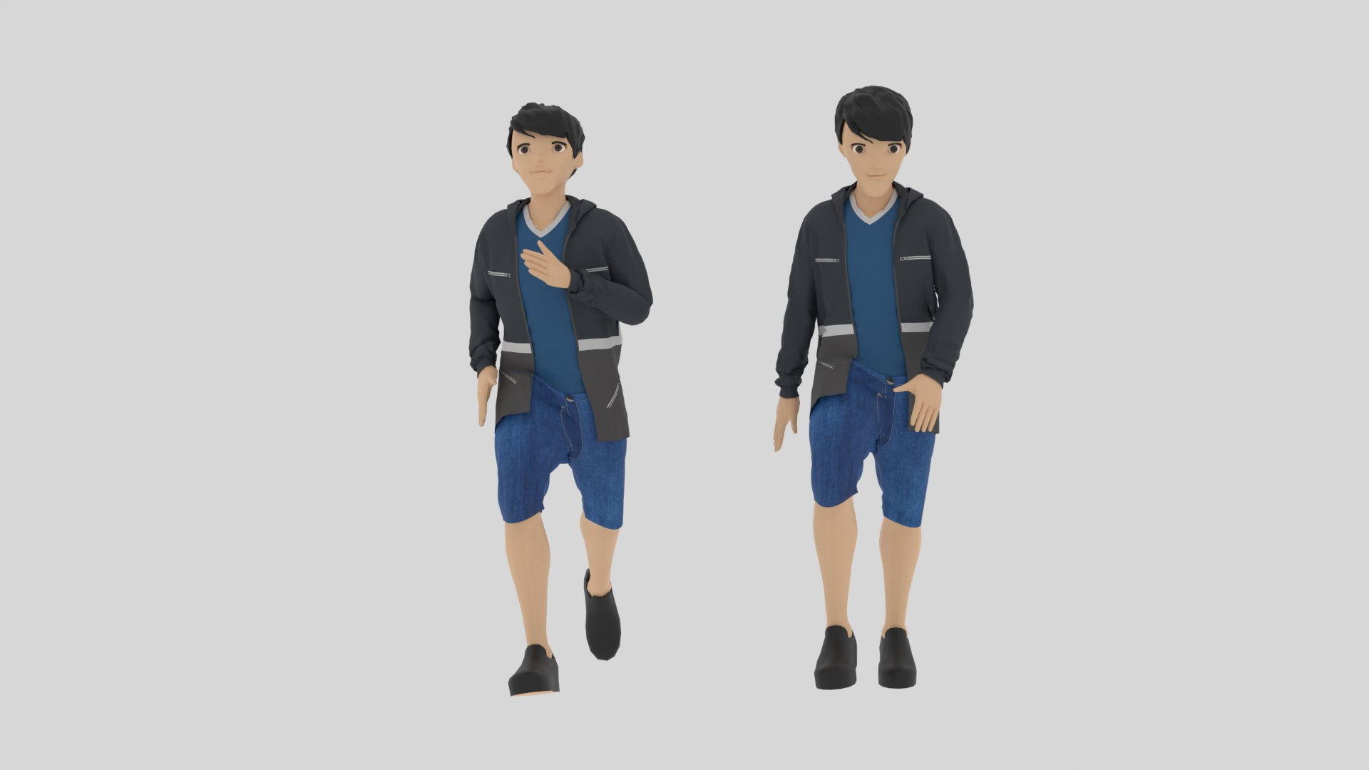 3D Cartoon Character Walking and Running Animation model - TurboSquid ...