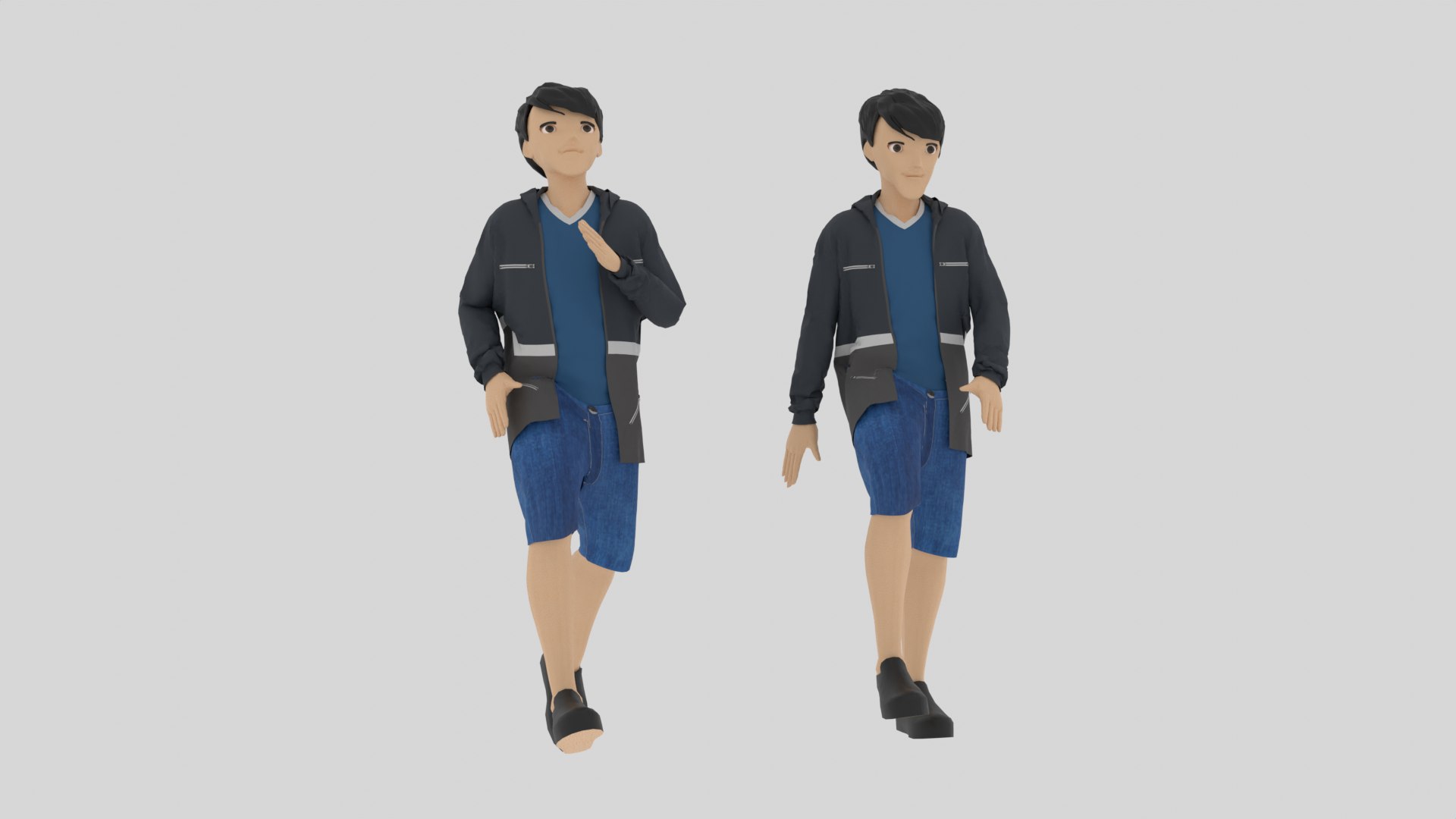 3D Cartoon Character Walking and Running Animation model - TurboSquid ...