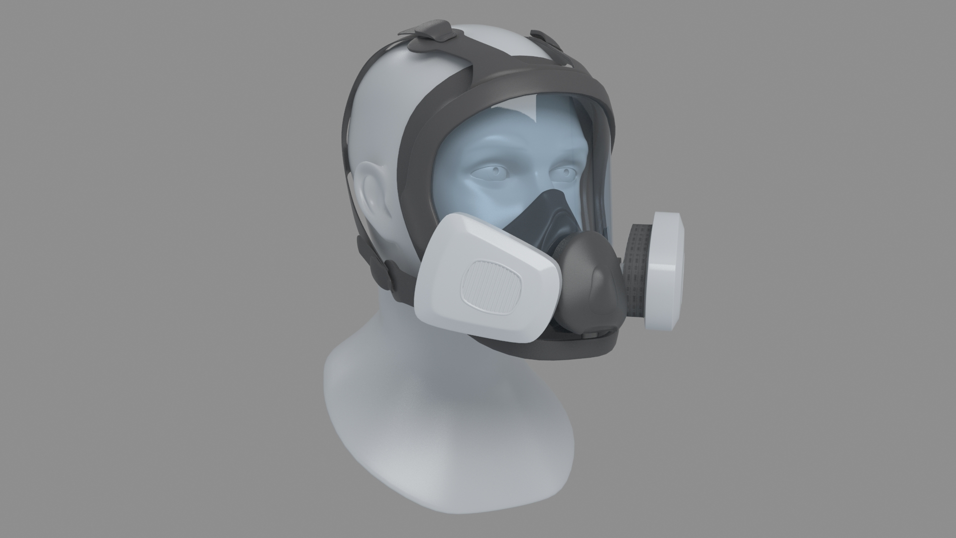 Face Reusable Respirator Double 3D Model - TurboSquid 1536430