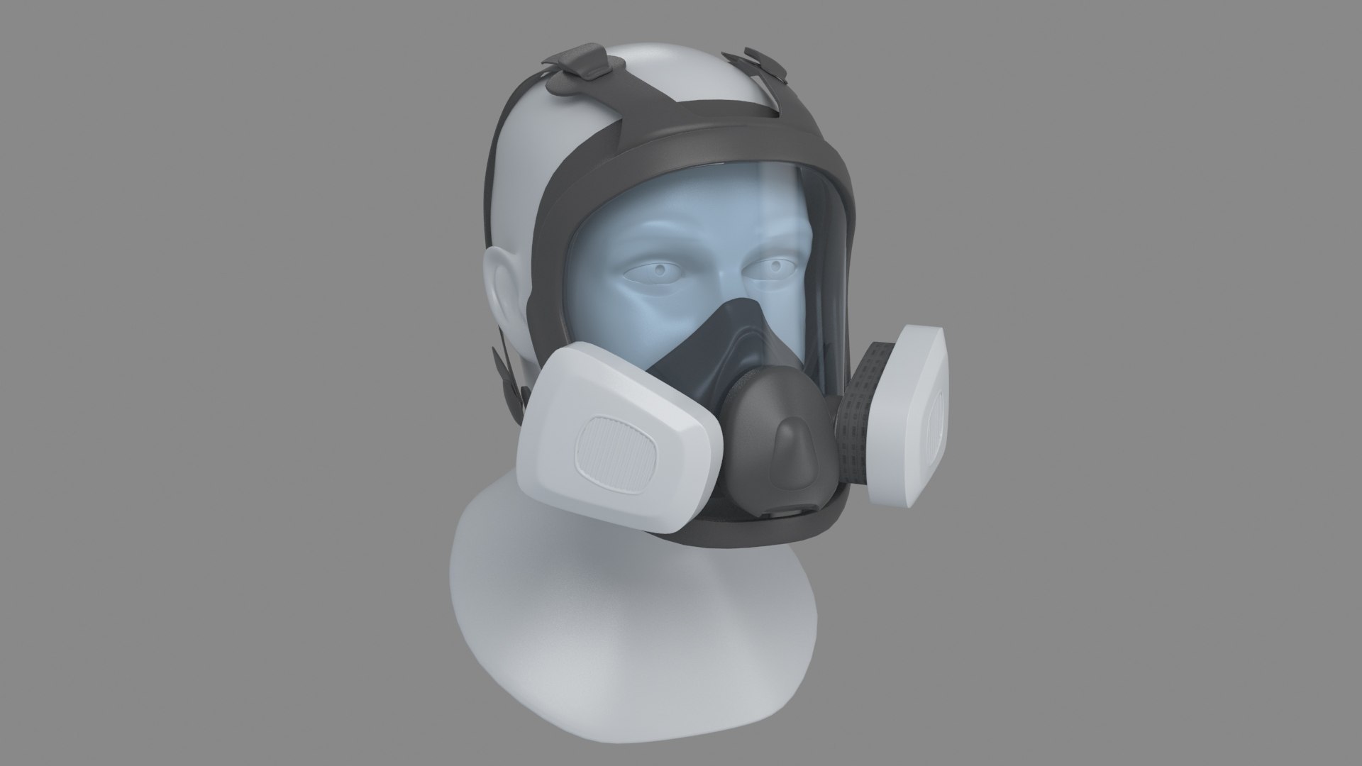 Face Reusable Respirator Double 3D Model - TurboSquid 1536430