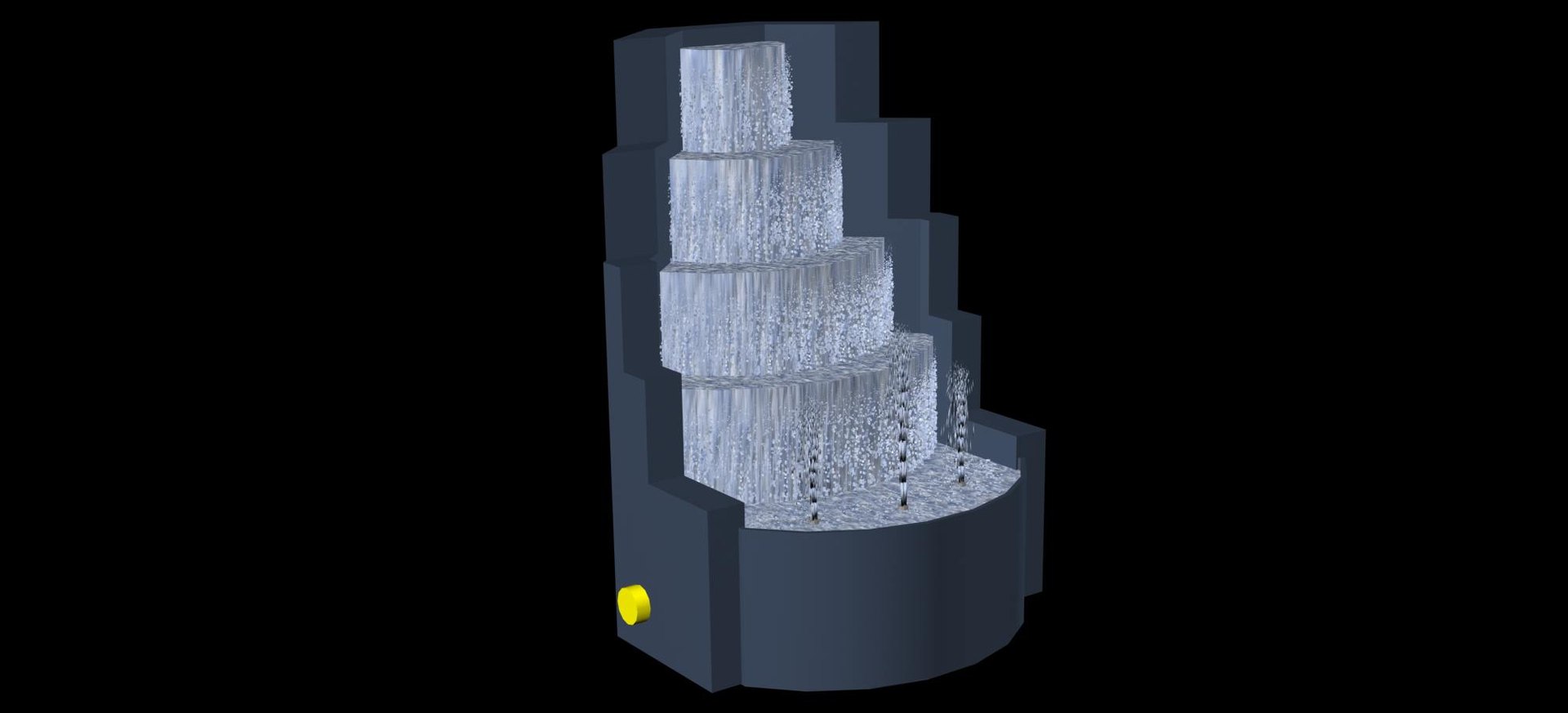 3d water fall model