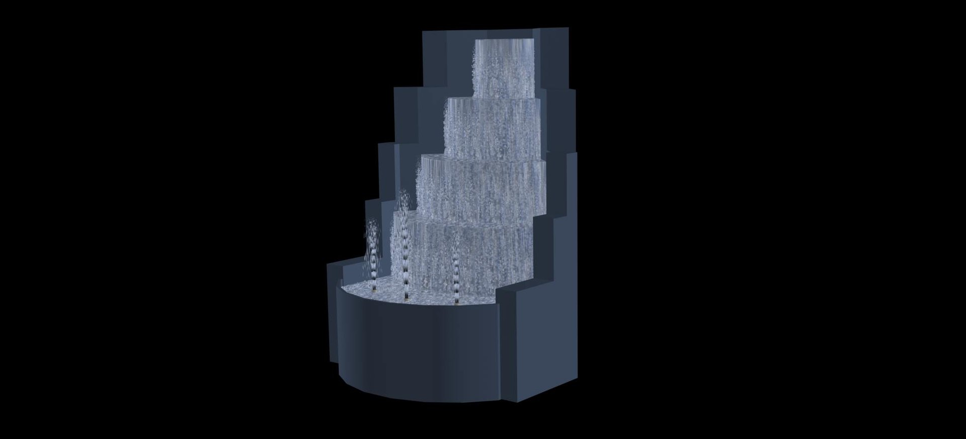 3d water fall model