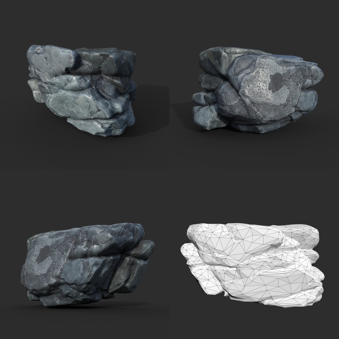 8 Low poly PBR Boulder Rock 3D model - TurboSquid 2162650