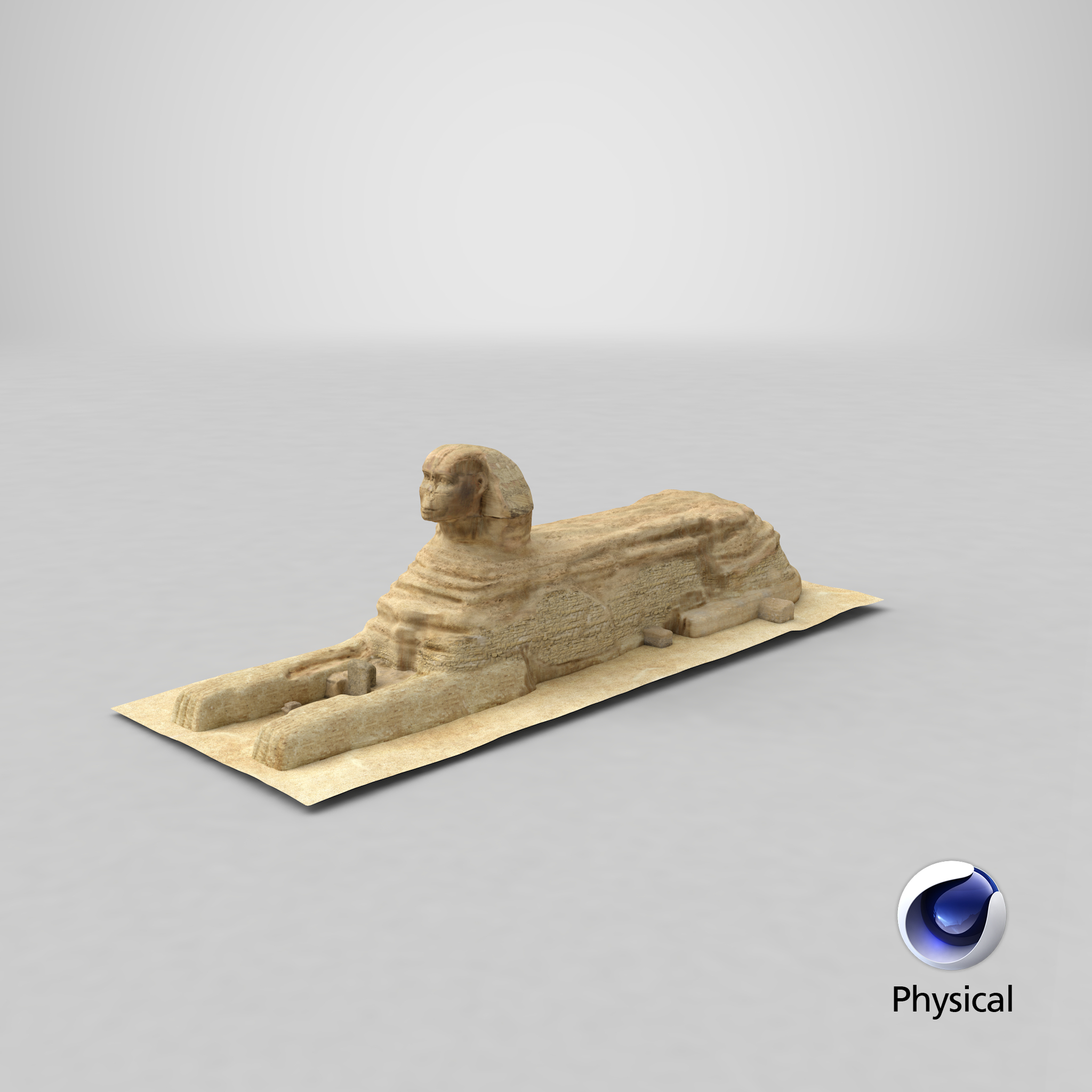 3d great sphinx giza model