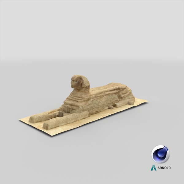 3d great sphinx giza model