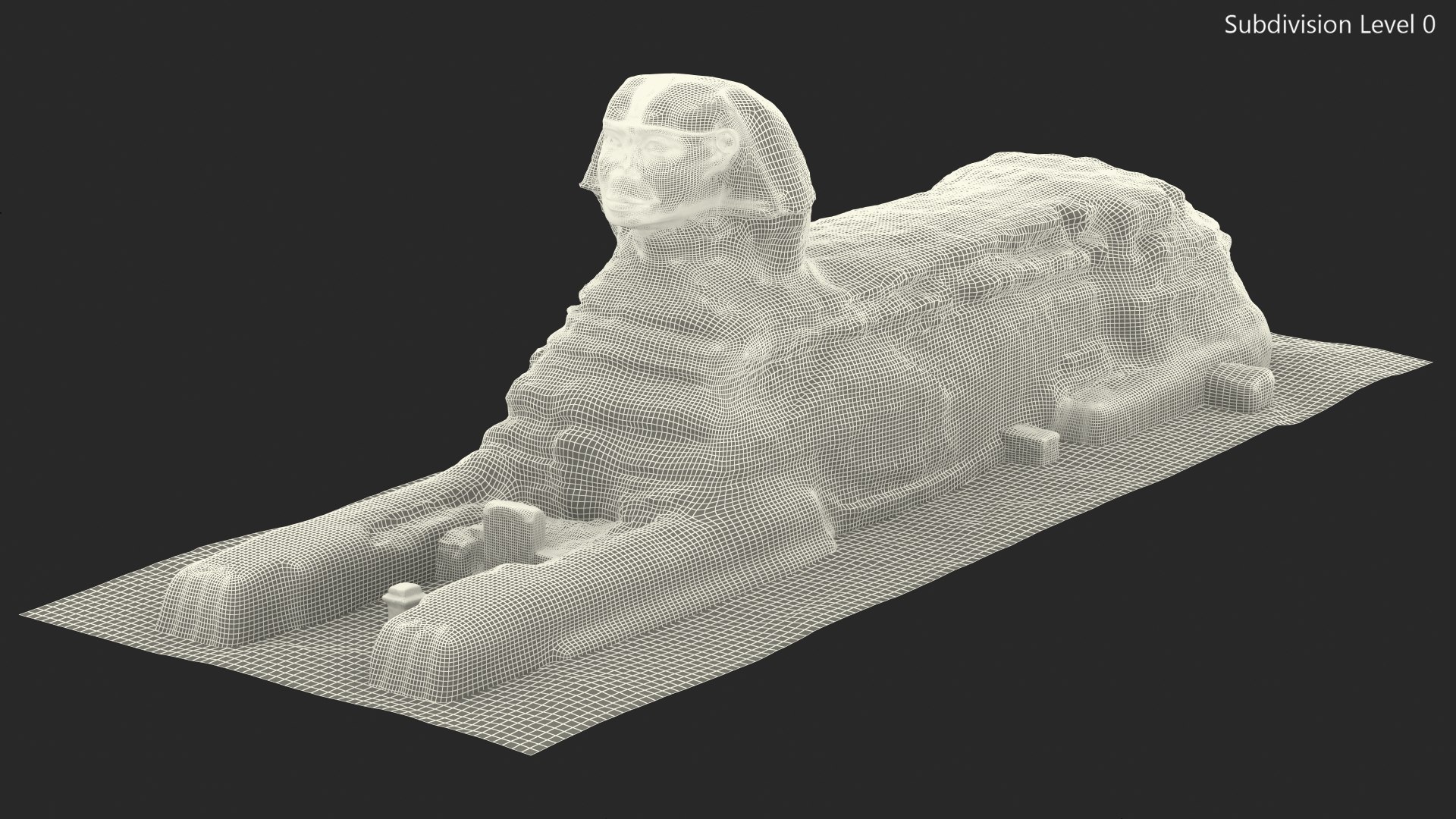 3d great sphinx giza model