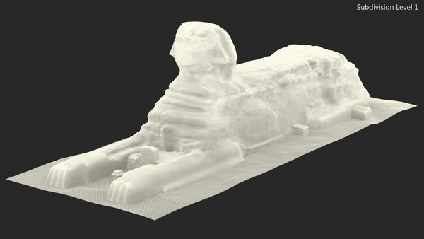3d great sphinx giza model