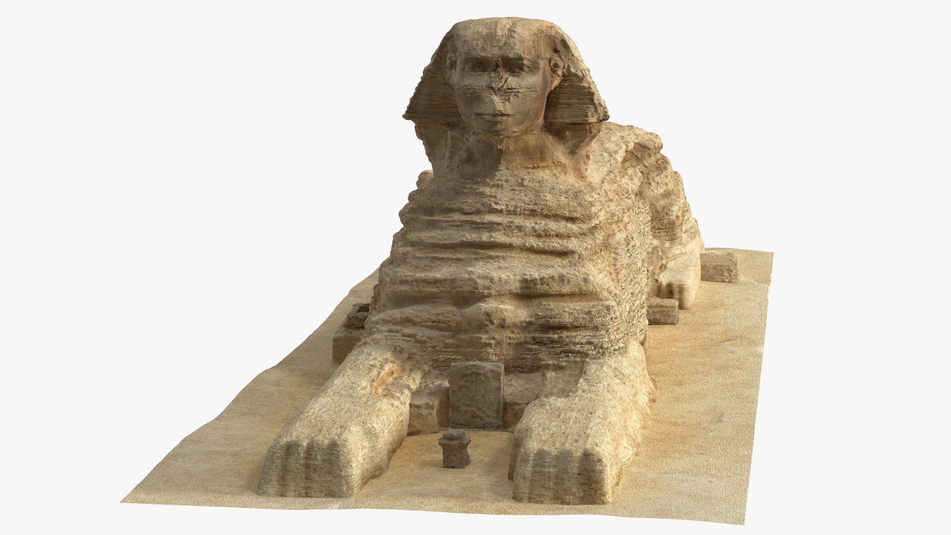 3d great sphinx giza model