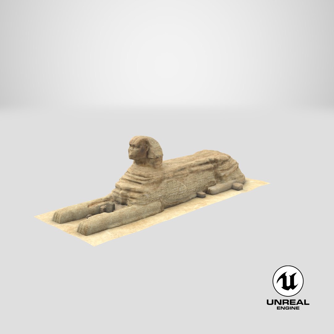3d great sphinx giza model