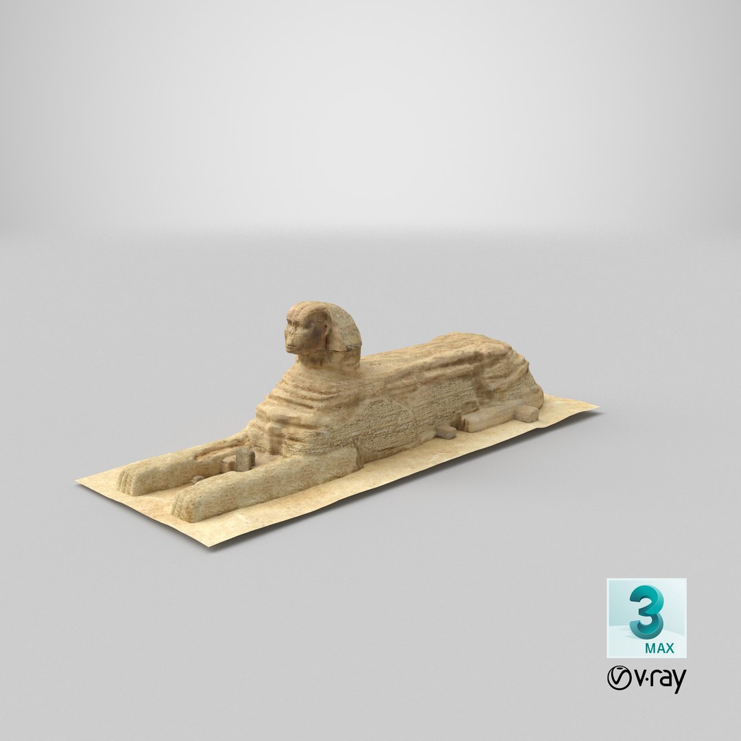 3d great sphinx giza model