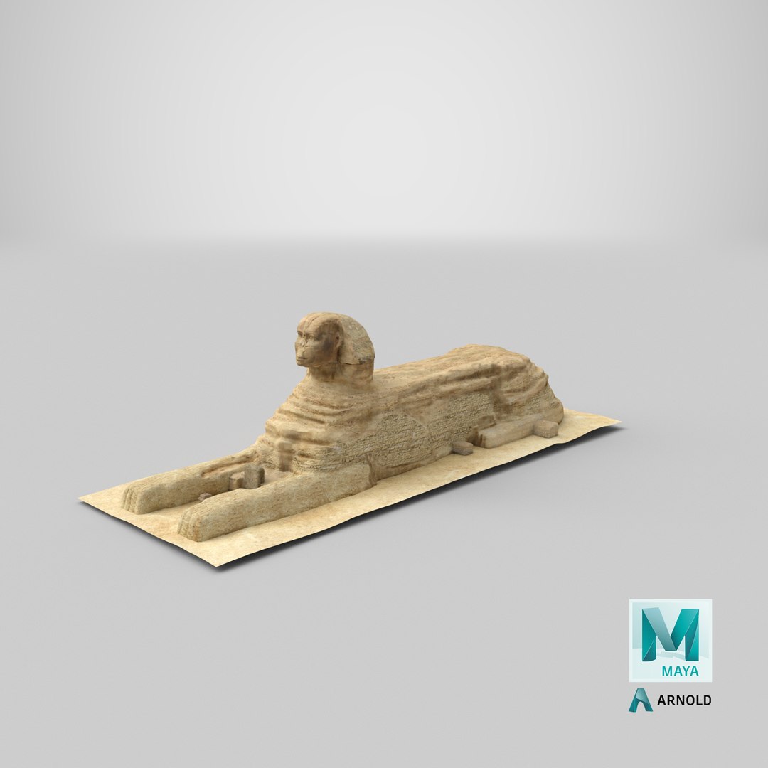 3d great sphinx giza model