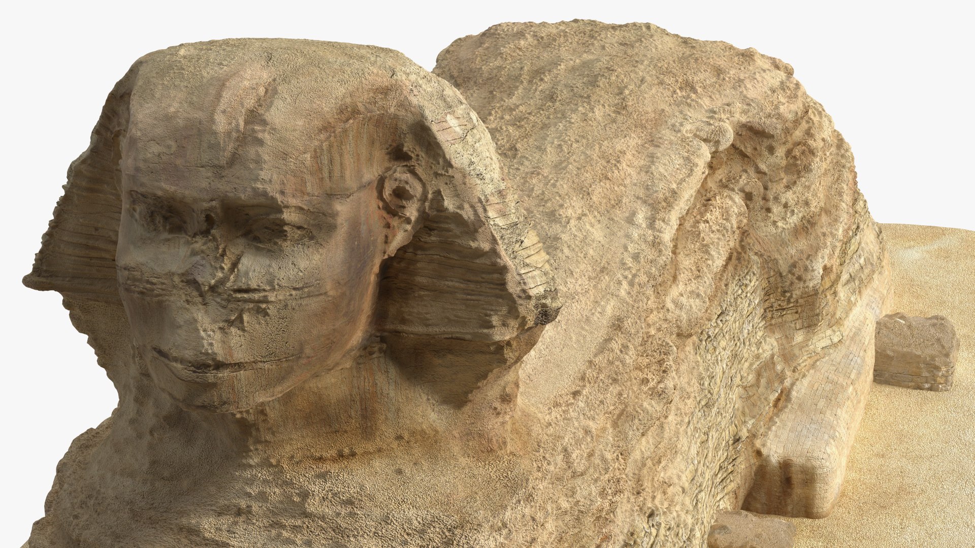 3d great sphinx giza model