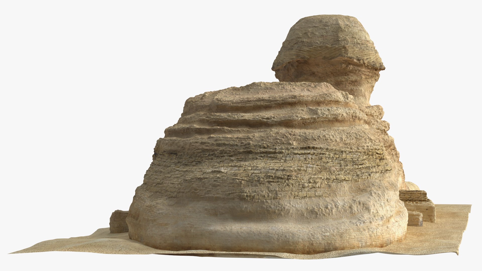 3d great sphinx giza model