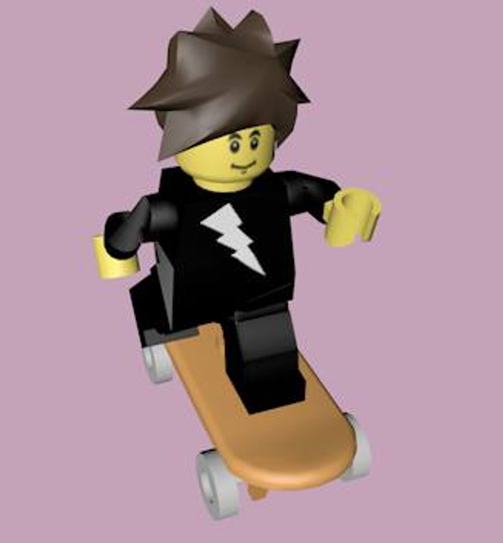Lego Skater Character Rigged C4d