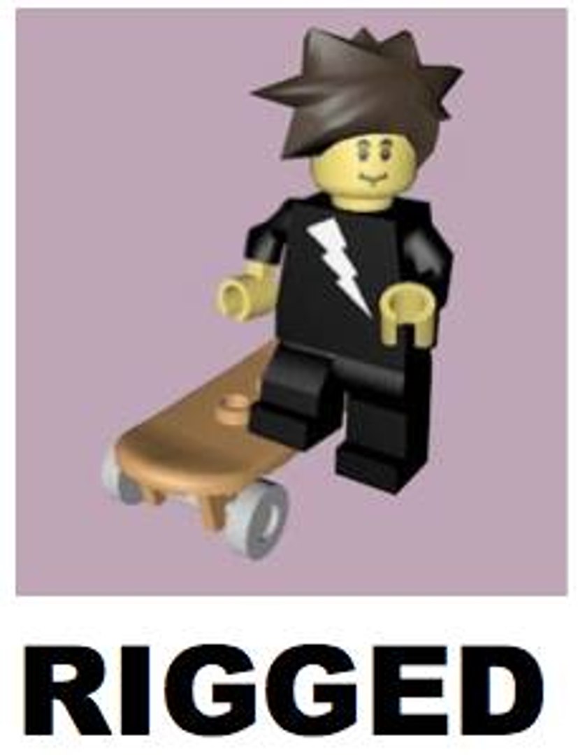 Lego Skater Character Rigged C4d